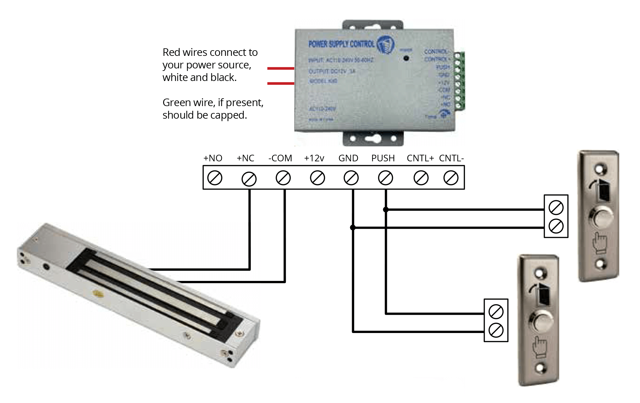 Mag-Lock with Push Button – Murphy Door